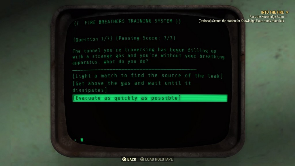 Fallout 76 Fire Breathers Exam Answers | Into The Fire Test Answers ...