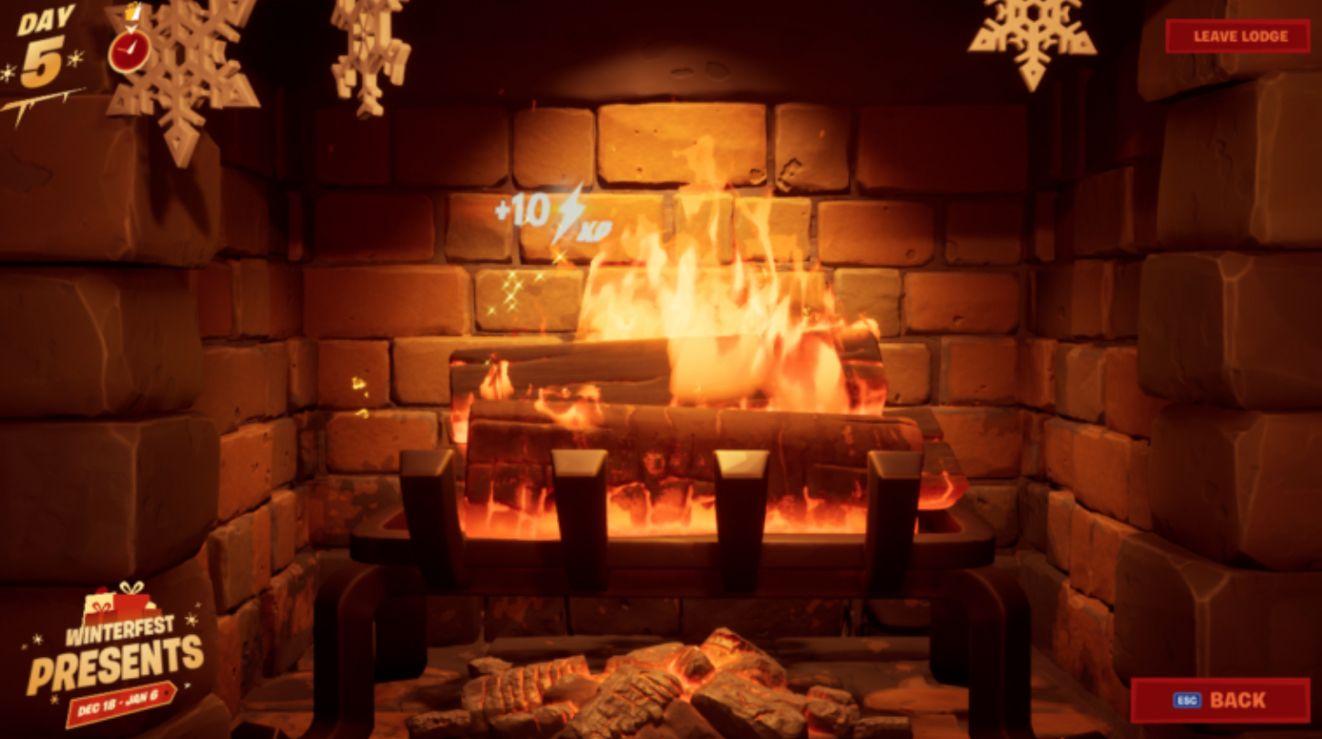 How to Complete Fortnite's Winterfest Lodge Fireplace Challenge - Gamepur