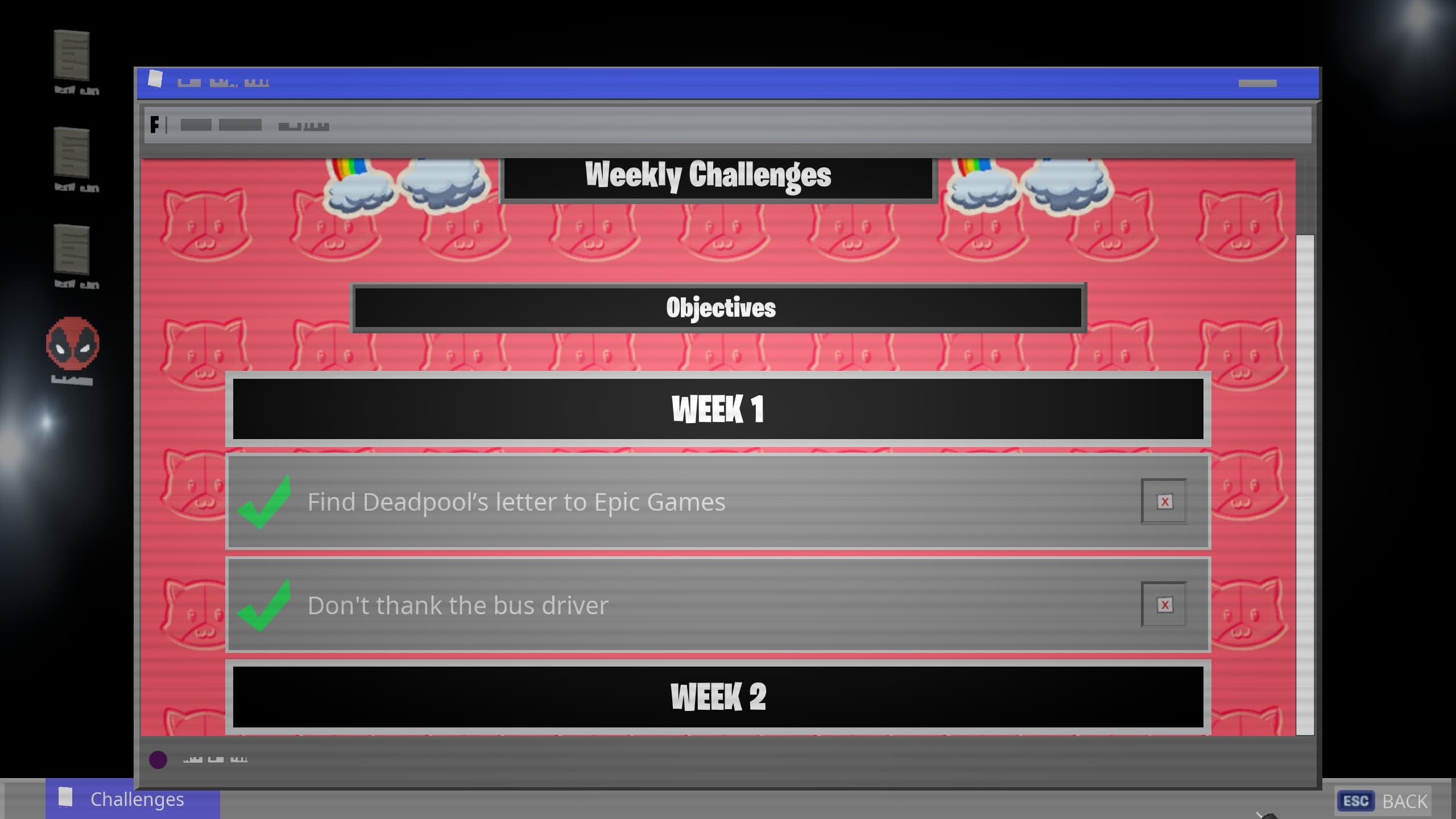 How to fix Deadpool Week 2 challenges not showing in Fortnite Chapter 2 ...