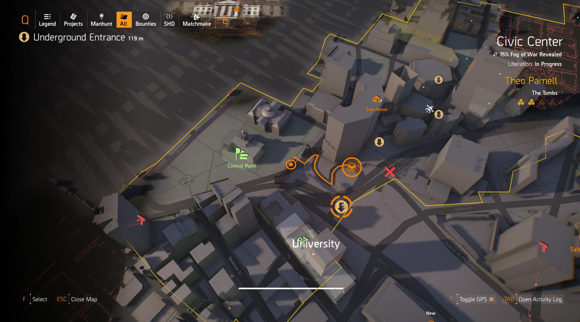 How to get the SHD Cache underground near the Civic Center university ...