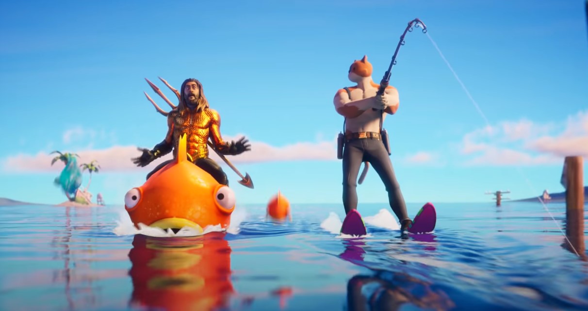 How to use a Fishing Pole to ride a Loot Shark in Fortnite Chapter 2 ...
