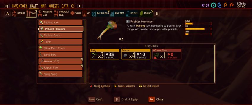 How to craft a Busting Tool in Grounded - Gamepur