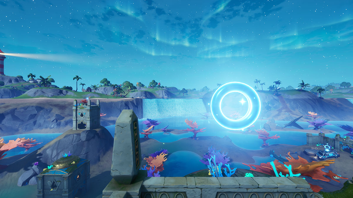 Where to collect Floating Rings at Coral Castle in Fortnite Chapter 2 ...