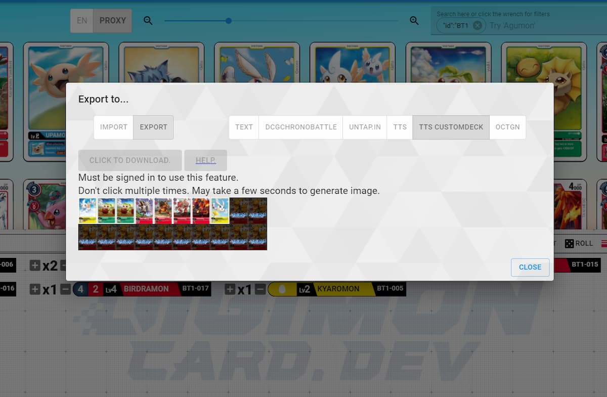 How to upload any Digimon Trading Card Game deck to Tabletop Simulator ...