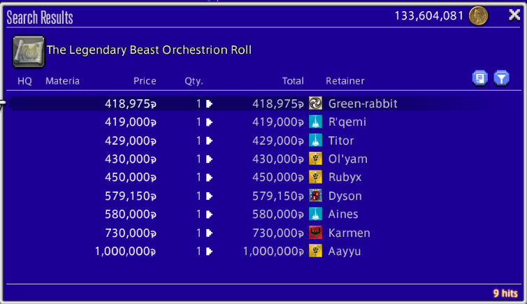 Where to get The Legendary Beast music orchestrion roll in Final Fantasy XIV - Gamepur