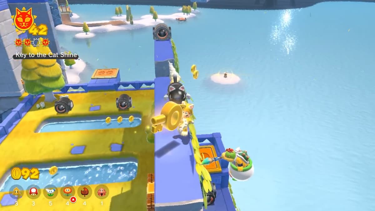 Where to find the Key to the Cat Shine on Pounce Bounce Isle in Super ...