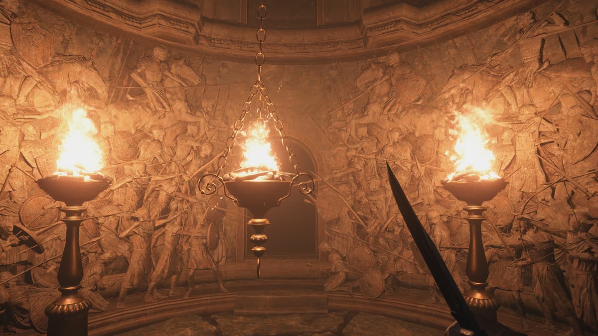 How to solve the Hall of War Brazier Puzzle in Castle Dimitrescu in ...