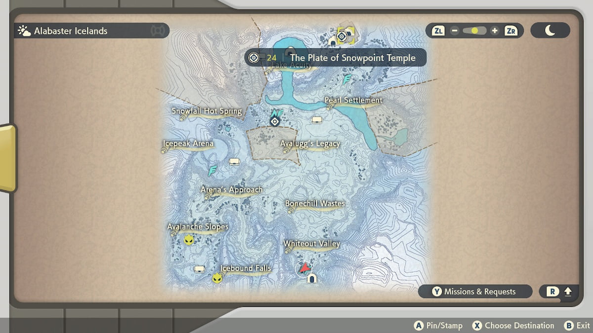 How to complete The Plate of Snowpoint Temple in Pokémon Legends ...