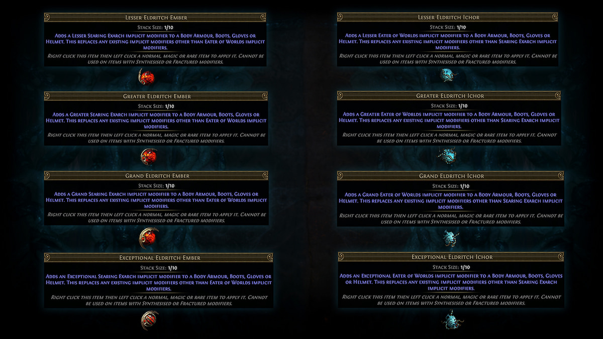 How do Eldritch Ember and Eldritch Ichor work in Path of Exile? - Gamepur