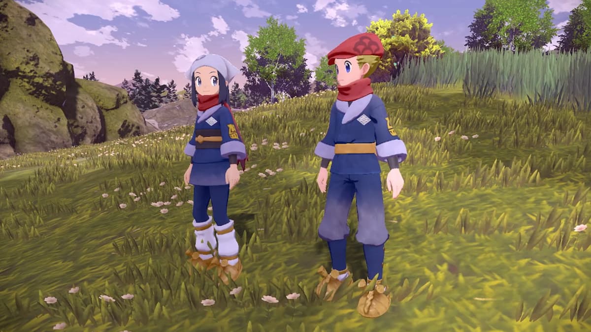 What are the protagonists' names in Pokémon Legends: Arceus - Gamepur