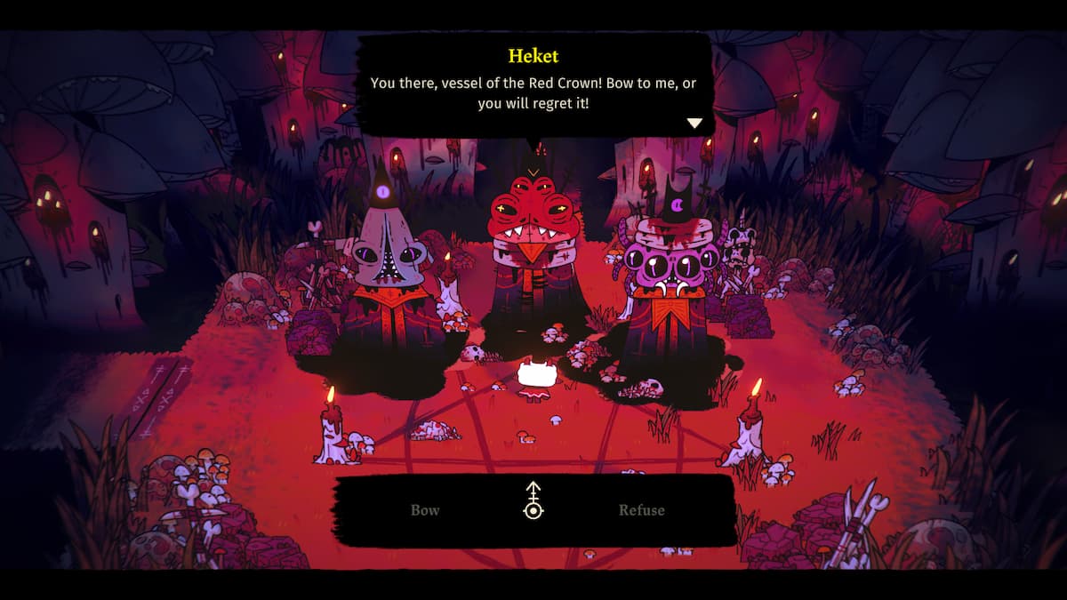 Should you bow or refuse to bow to the Bishops in Cult of the Lamb ...