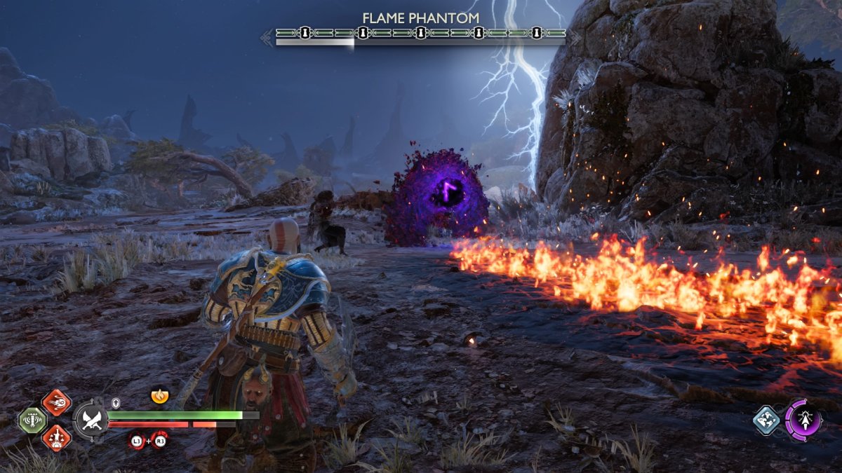 How to defeat The Flame Phantom at The Crater in God of War Ragnarok ...