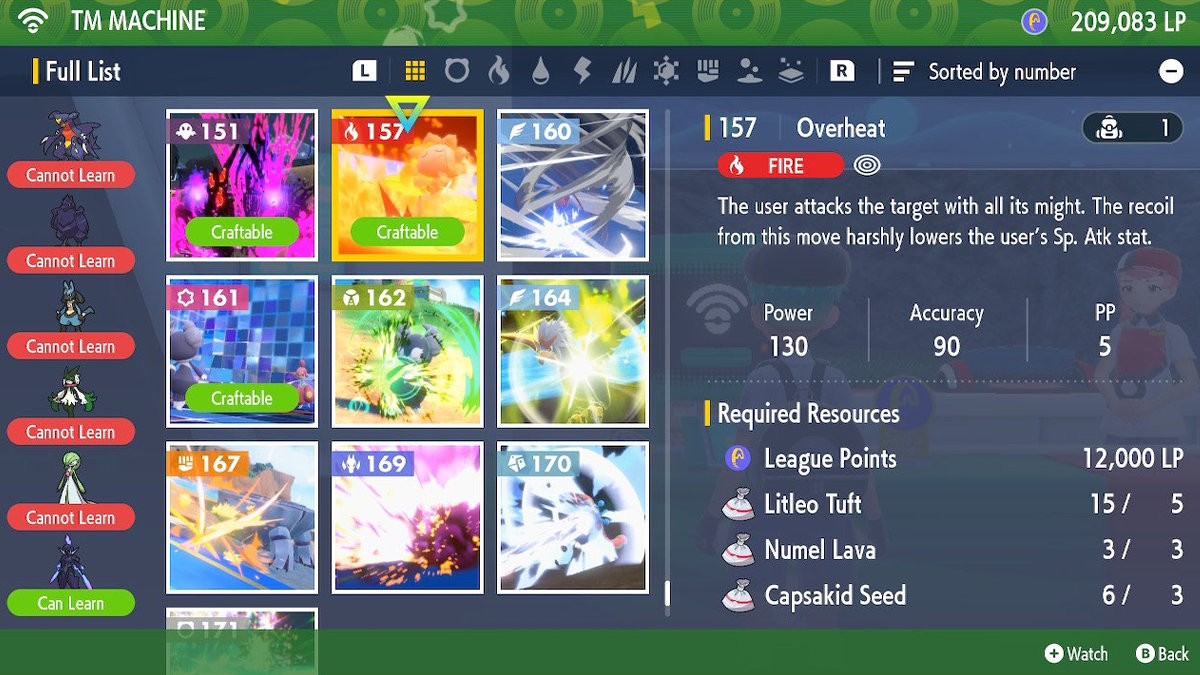 How to craft TM 157 Overheat in Pokémon Scarlet and Violet - Gamepur