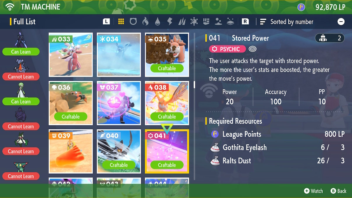 How to craft TM 041 Stored Power in Pokémon Scarlet and Violet - Gamepur