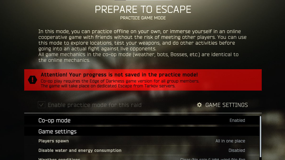 How to start a cooperative raid in Escape from Tarkov - Gamepur