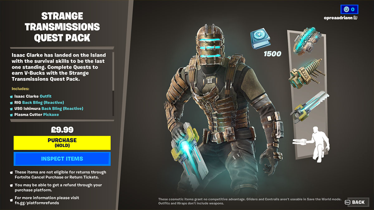 How to get the Dead Space Isaac Clarke skin in Fortnite - Gamepur