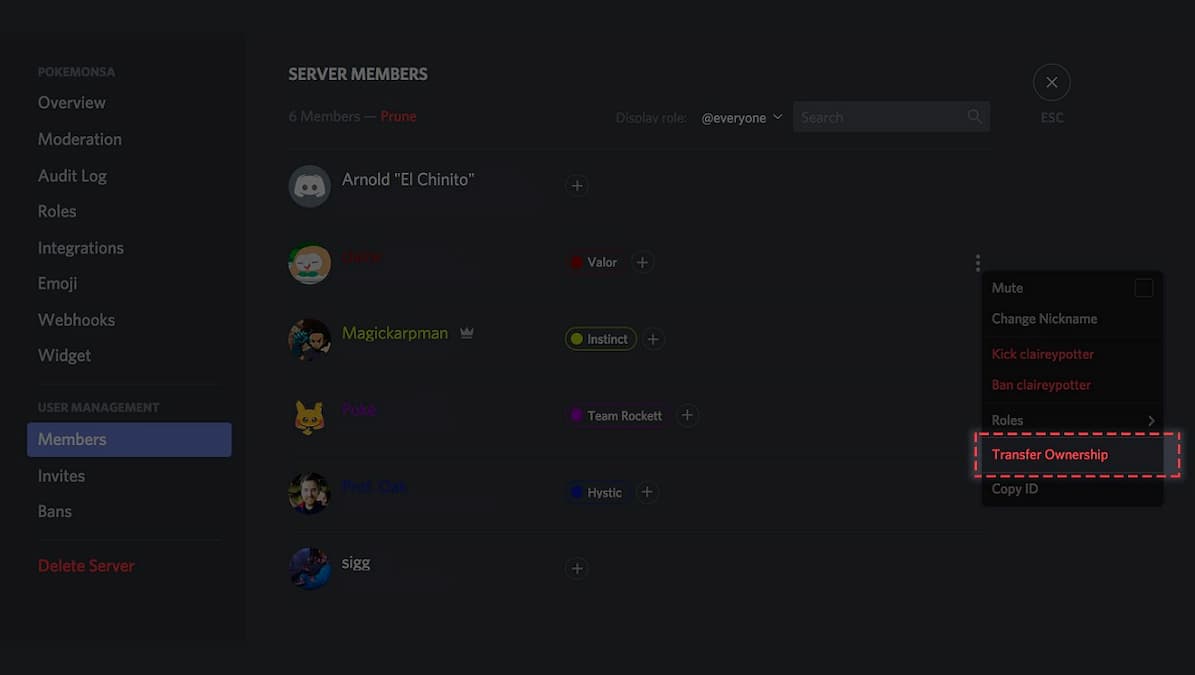 How to transfer ownership of a Discord server - Gamepur