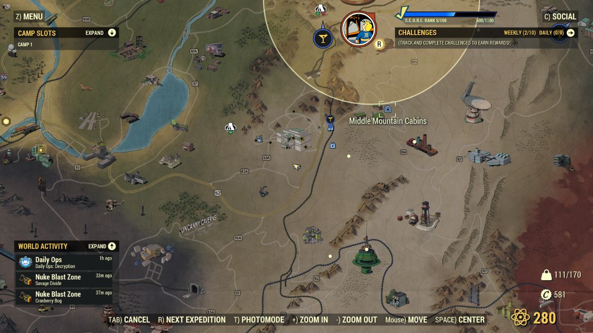 Where to find Middle Mountain Cabins in Fallout 76 - Gamepur