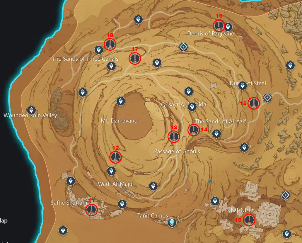 All Primal Obelisk locations in Genshin Impact - Gamepur
