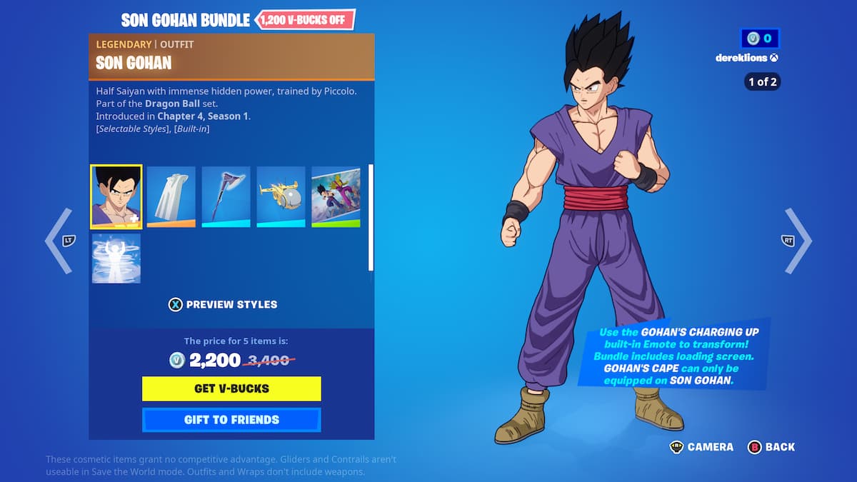 How to get the Son Gohan skin in Fortnite - Gamepur