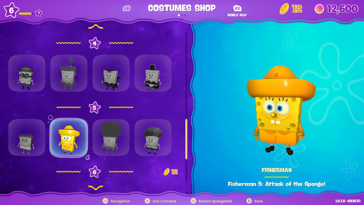 How to unlock and change costumes in SpongeBob SquarePants: The Cosmic ...