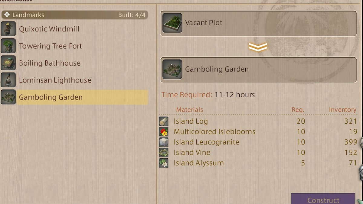 How to make a Gamboling Garden on your Island Sanctuary in Final ...