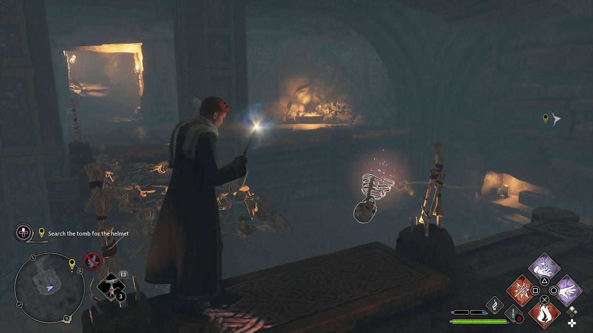 How to solve skeleton bridge puzzles in Hogwarts Legacy - Gamepur