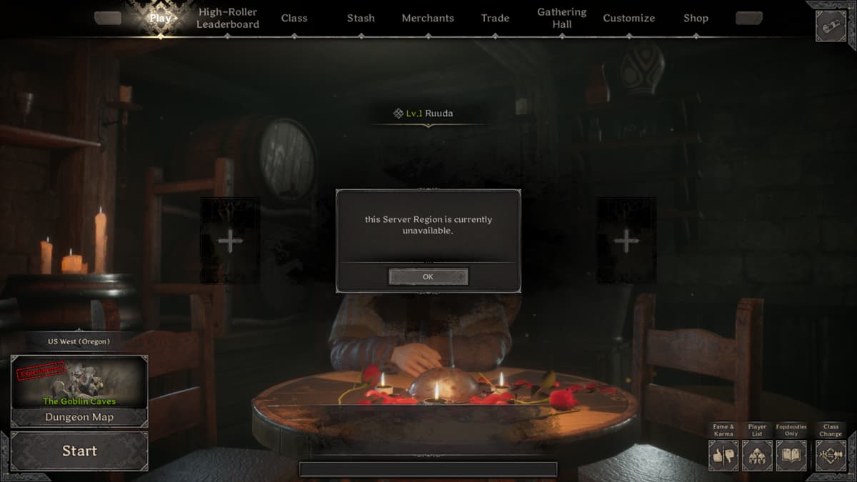 How to fix the Please Select Region error in Dark and Darker - Gamepur