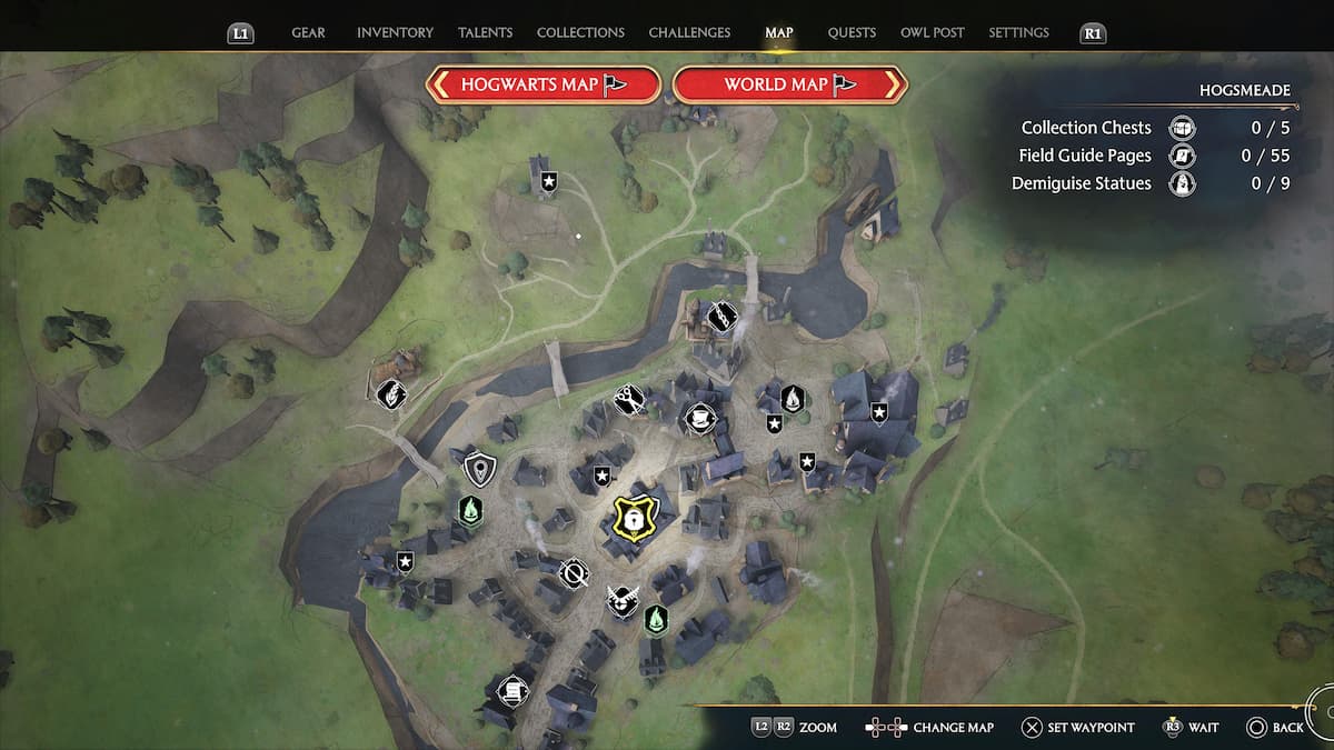 All map icons and what they mean in Hogwarts Legacy - Gamepur