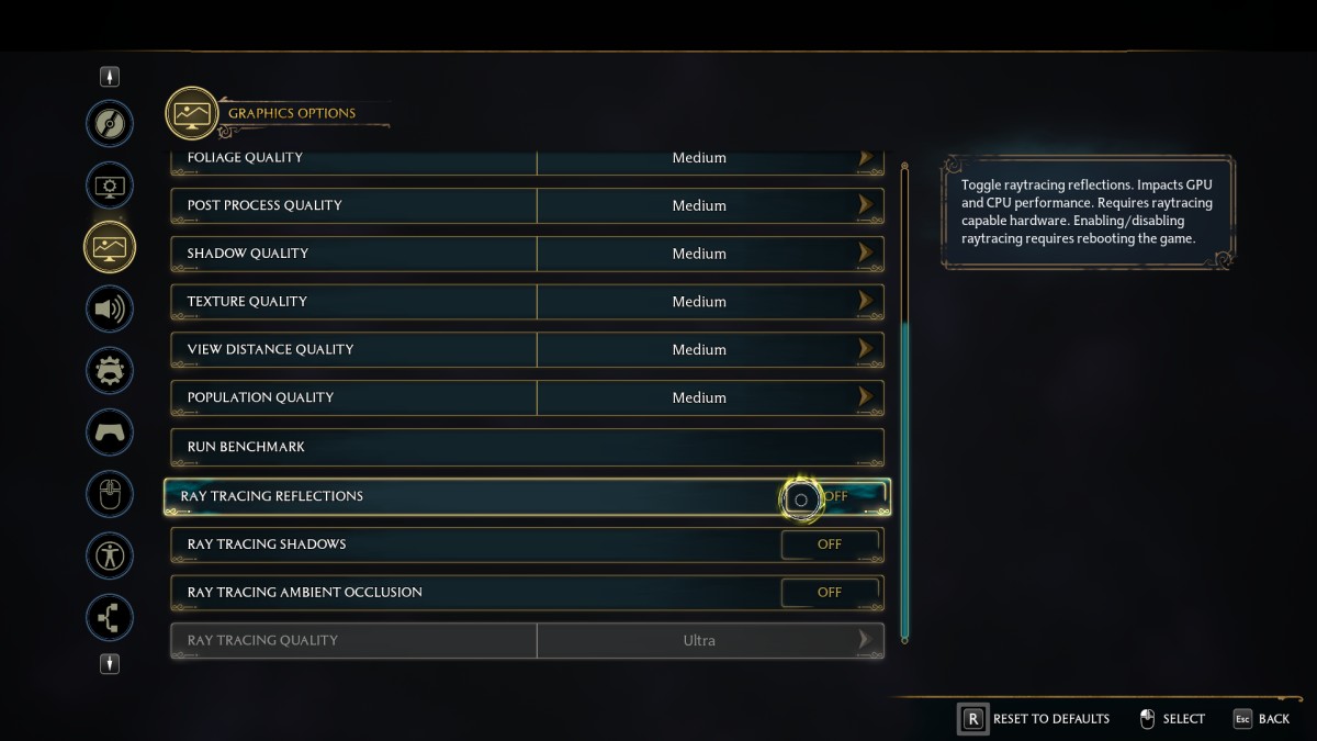 How to toggle raytracing in Hogwarts Legacy - Gamepur