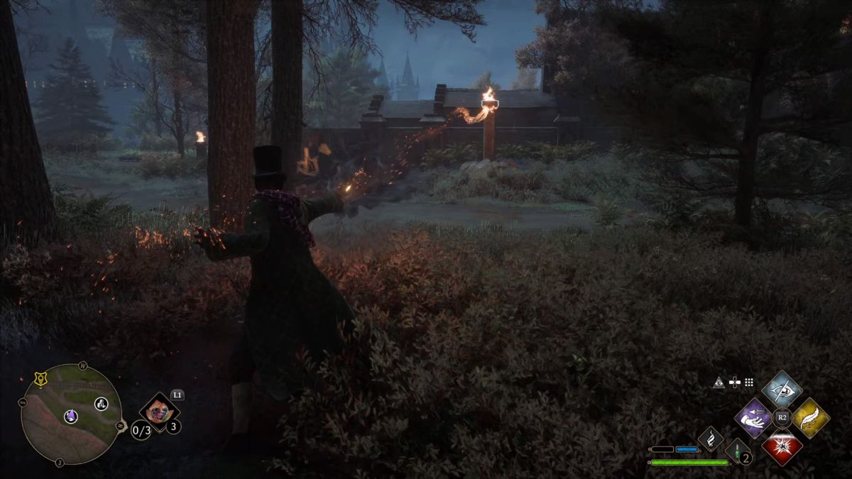 How to solve the Merlin Trial by Hogsmeade Station in Hogwarts Legacy ...