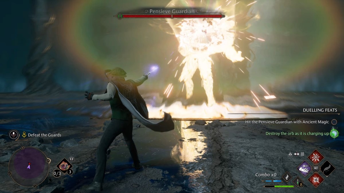 How to destroy the orb and beat the Pensieve Guardian in Hogwarts ...