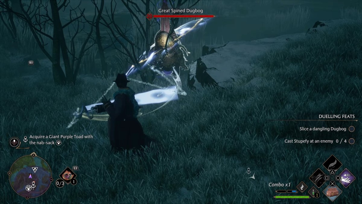 How to slice a dangling dugbog in Hogwarts Legacy - Gamepur