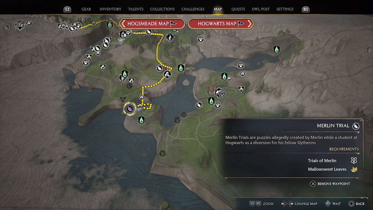 How to solve the Marunweem Ruins Merlin Trial in Hogwarts Legacy - Gamepur
