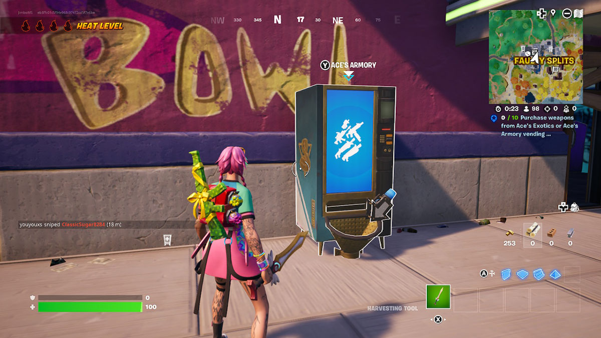 Where to find Ace's Exotics or Armory Vending Machines in Fortnite Most ...