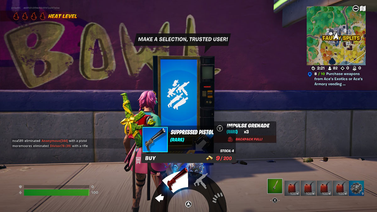 Where to find Ace's Exotics or Armory Vending Machines in Fortnite Most ...