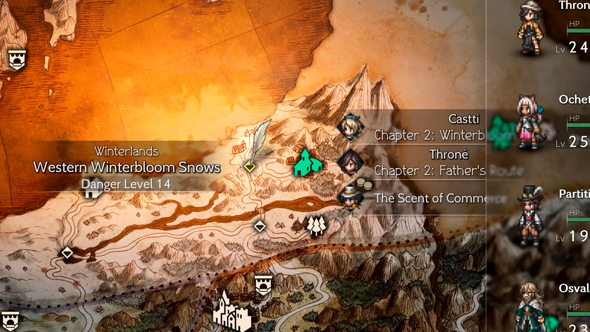 All license locations in Octopath Traveler 2 - Gamepur