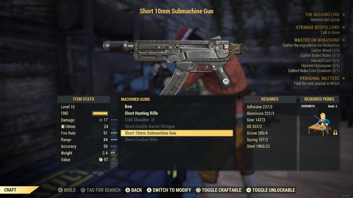 How to get the submachine gun plans in Fallout 76 - Gamepur