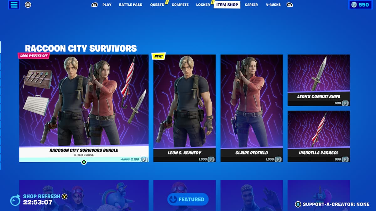 Fortnite heads to Raccoon City with Leon S. Kennedy and Claire Redfield ...