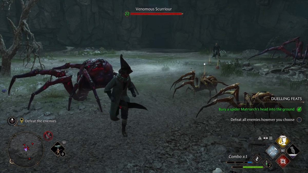 How to bury a spider Matriarch's head in the ground in Hogwarts Legacy ...