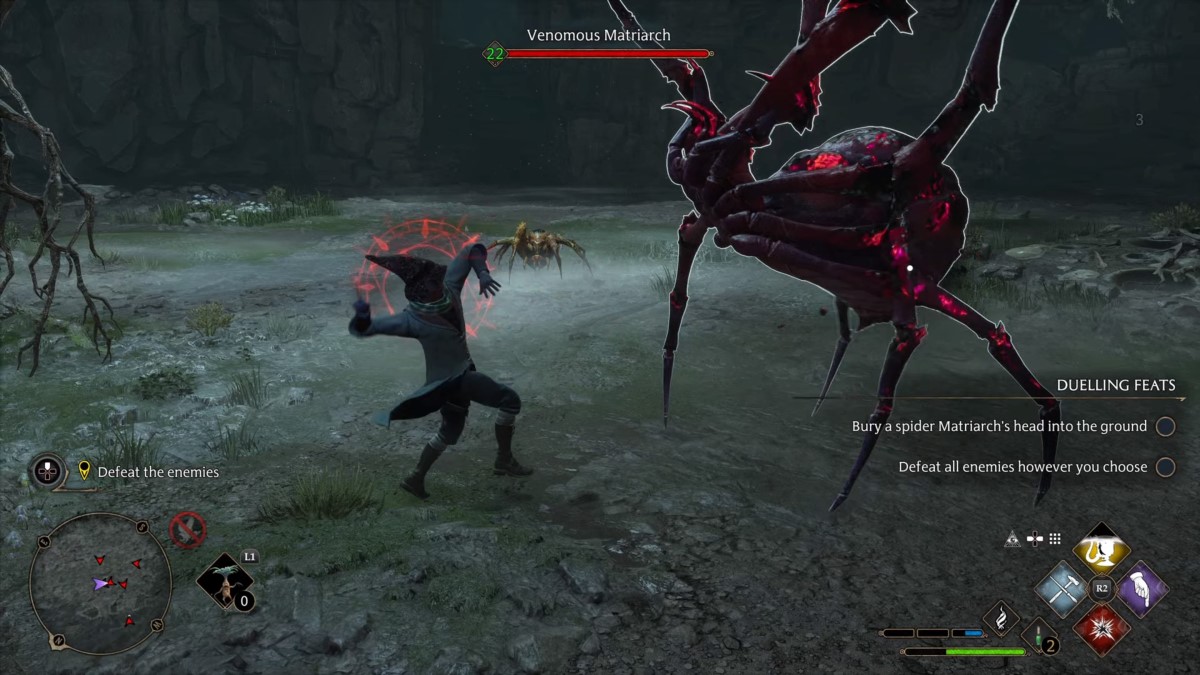 How to bury a spider Matriarch's head in the ground in Hogwarts Legacy - Gamepur