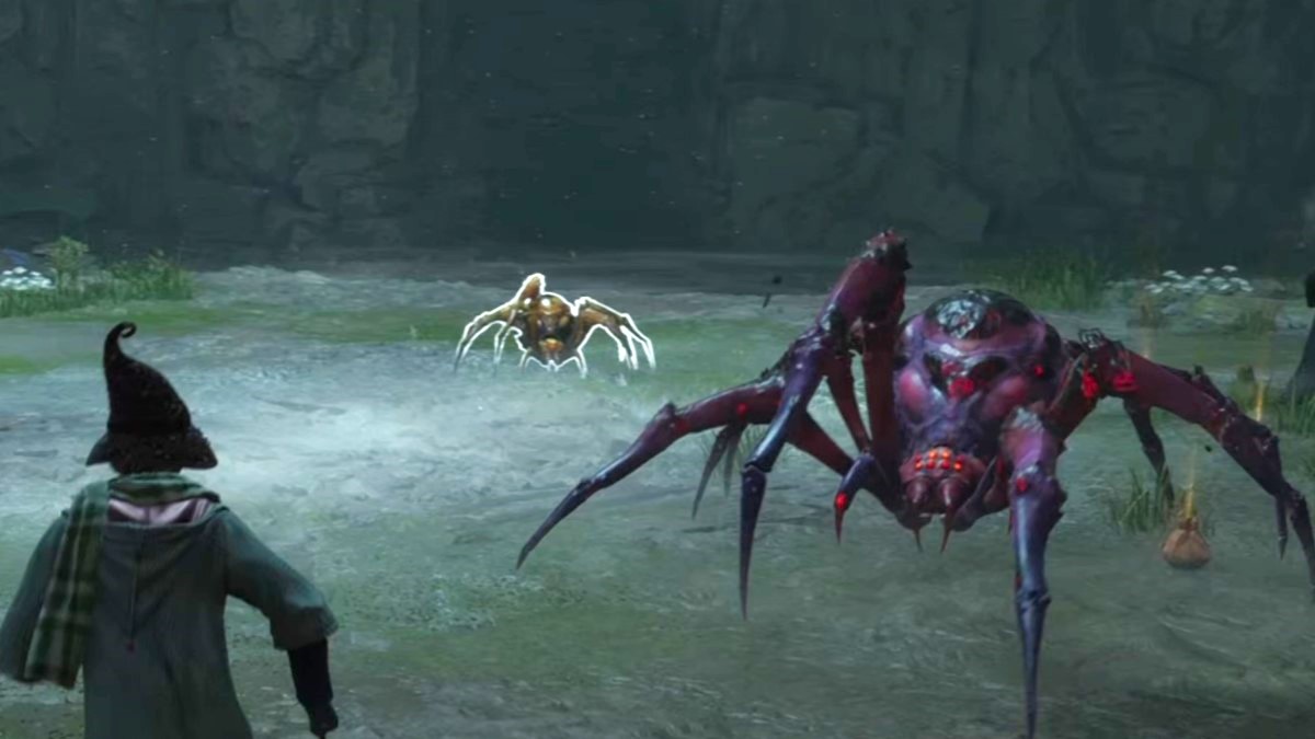 How to bury a spider Matriarch's head in the ground in Hogwarts Legacy ...