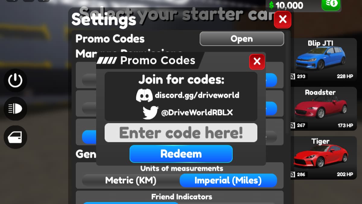 Roblox Drive World codes (May 2025) - Gamepur