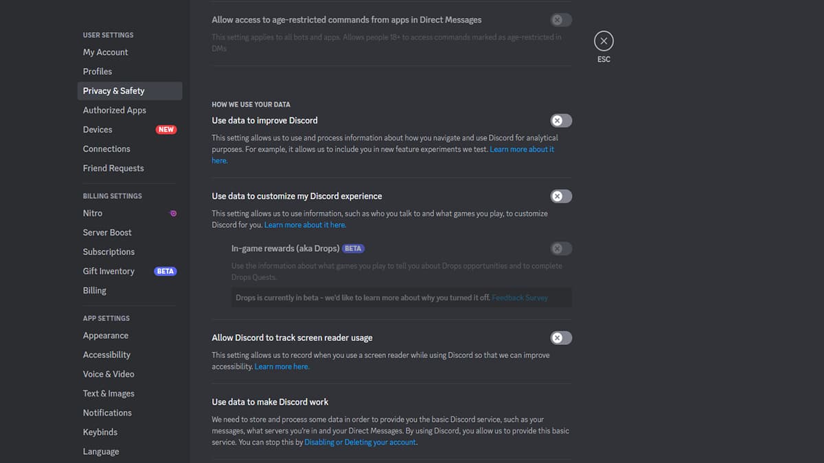 How to turn off AI data collection in Discord - Gamepur