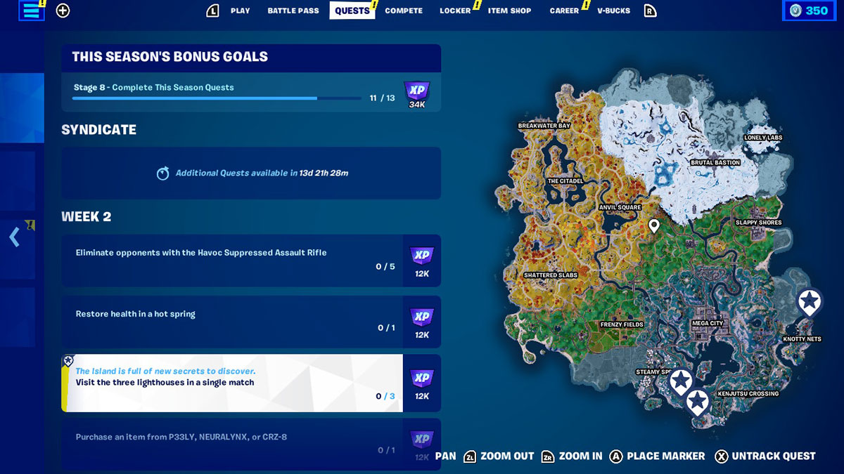 How to visit three lighthouses in a single match in Fortnite Chapter 4 ...