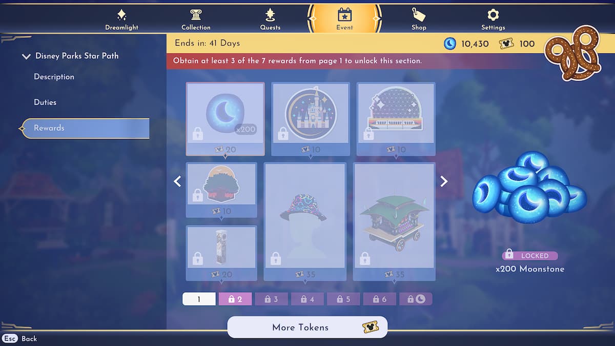 Disney Dreamlight Valley Disney Parks Star Path Guide - Details, Duties ...