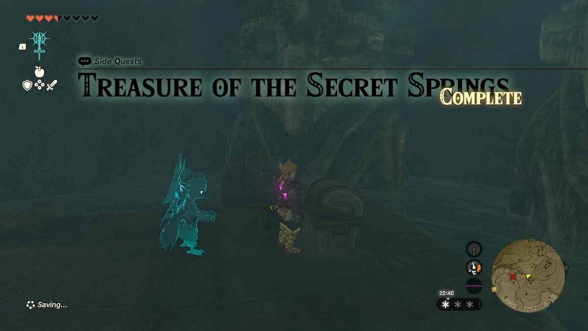 Tears of the Kingdom - Treasure of the Secret Springs Location in TotK
