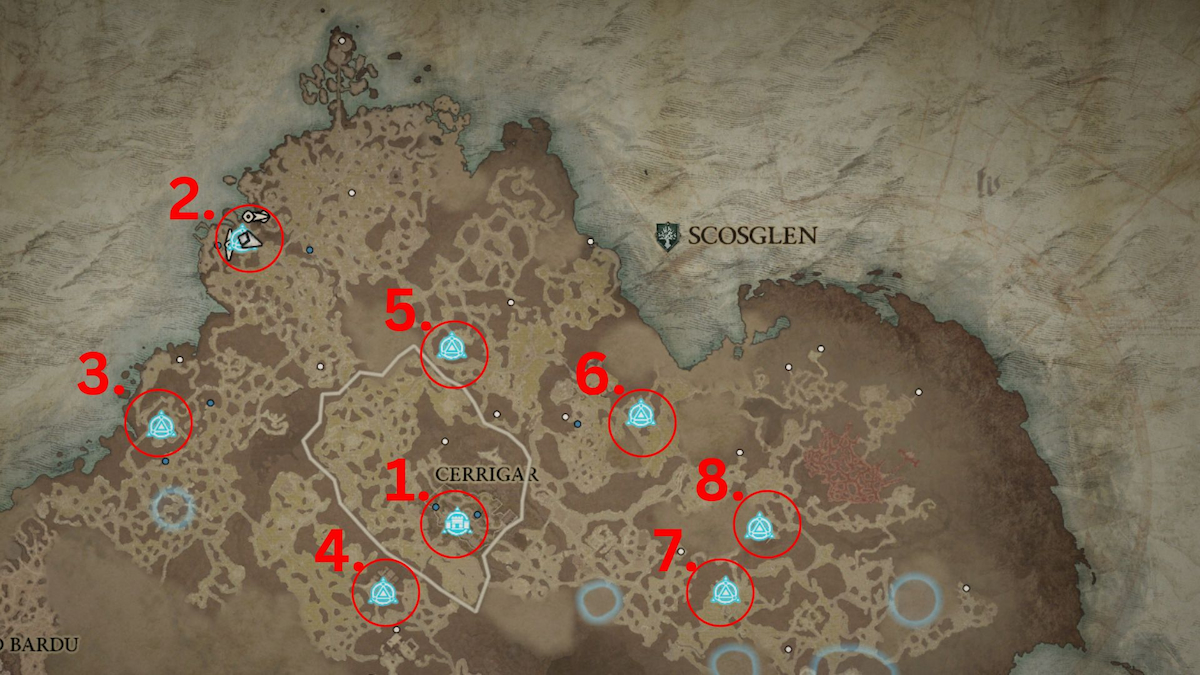 Diablo 4 - All Waypoint Locations - Gamepur