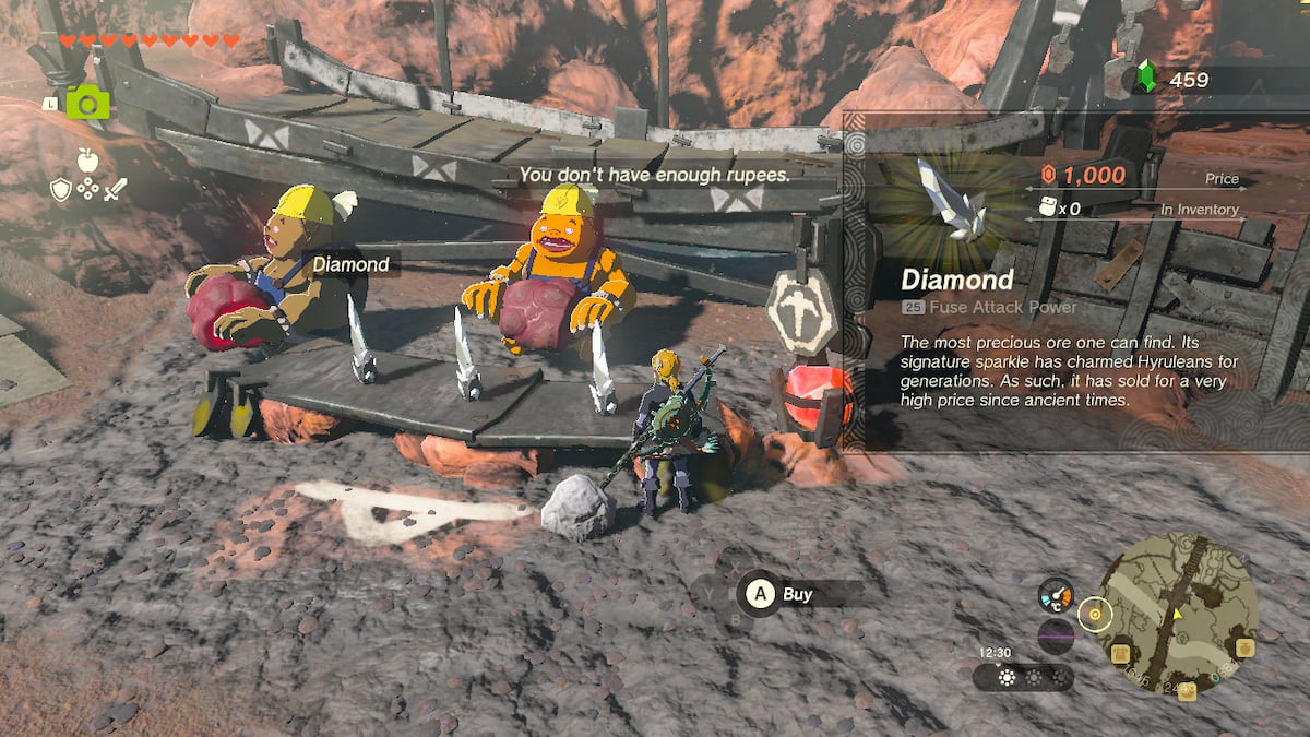 Tears of the Kingdom - How to Find Diamond Locations in TotK