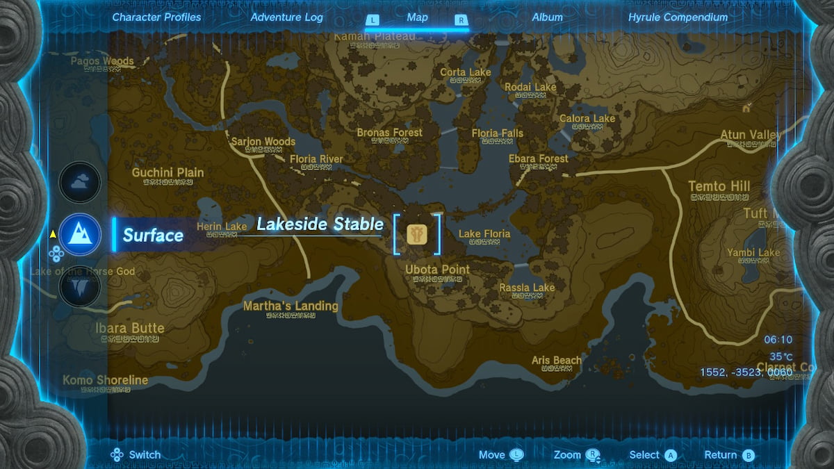 Tears of the Kingdom - All Stable Locations & Coordinates in TotK